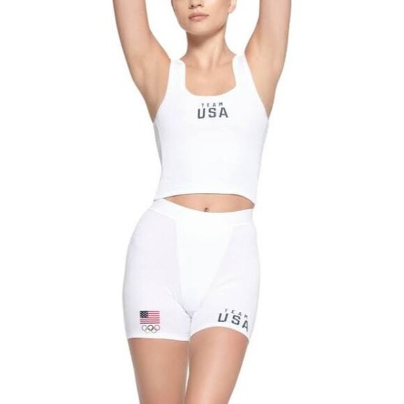SKIMS | Tops | Skims White Team Usa Tank Top | Poshmark